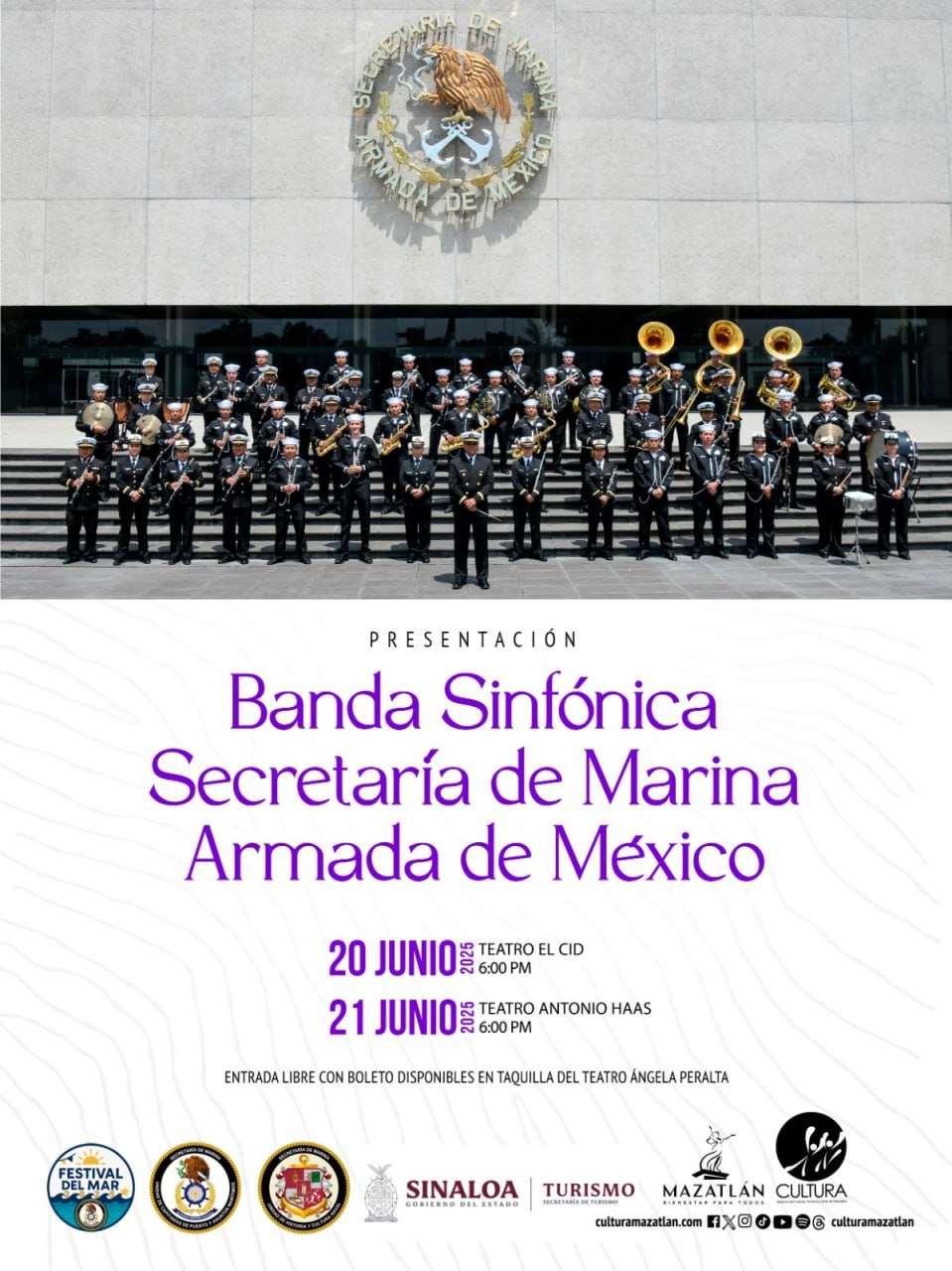 La Banda Sinfónica de la Secretaría de Marina ofrecerá dos conciertos ...